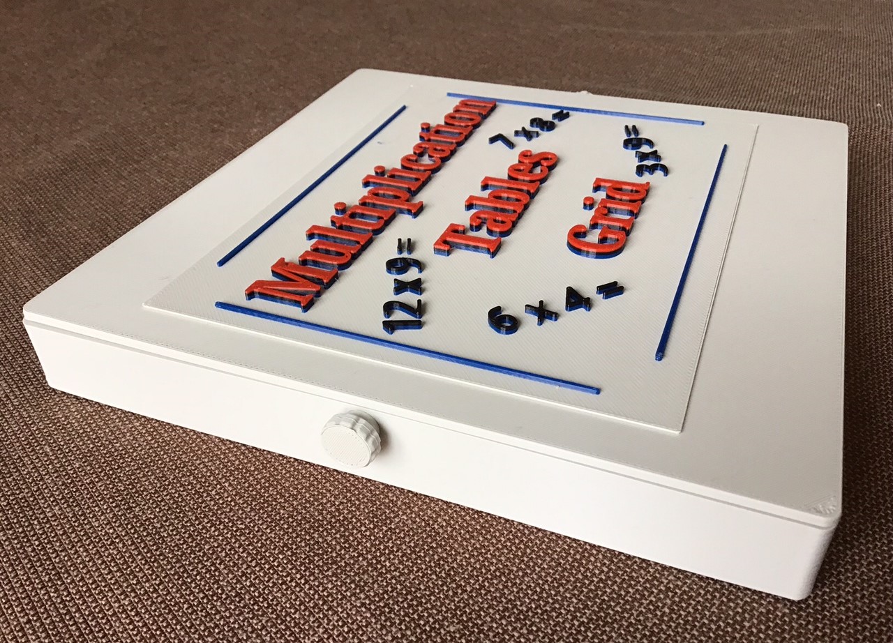 Multiplication Tables Grid Box by jdh | Download free STL model ...