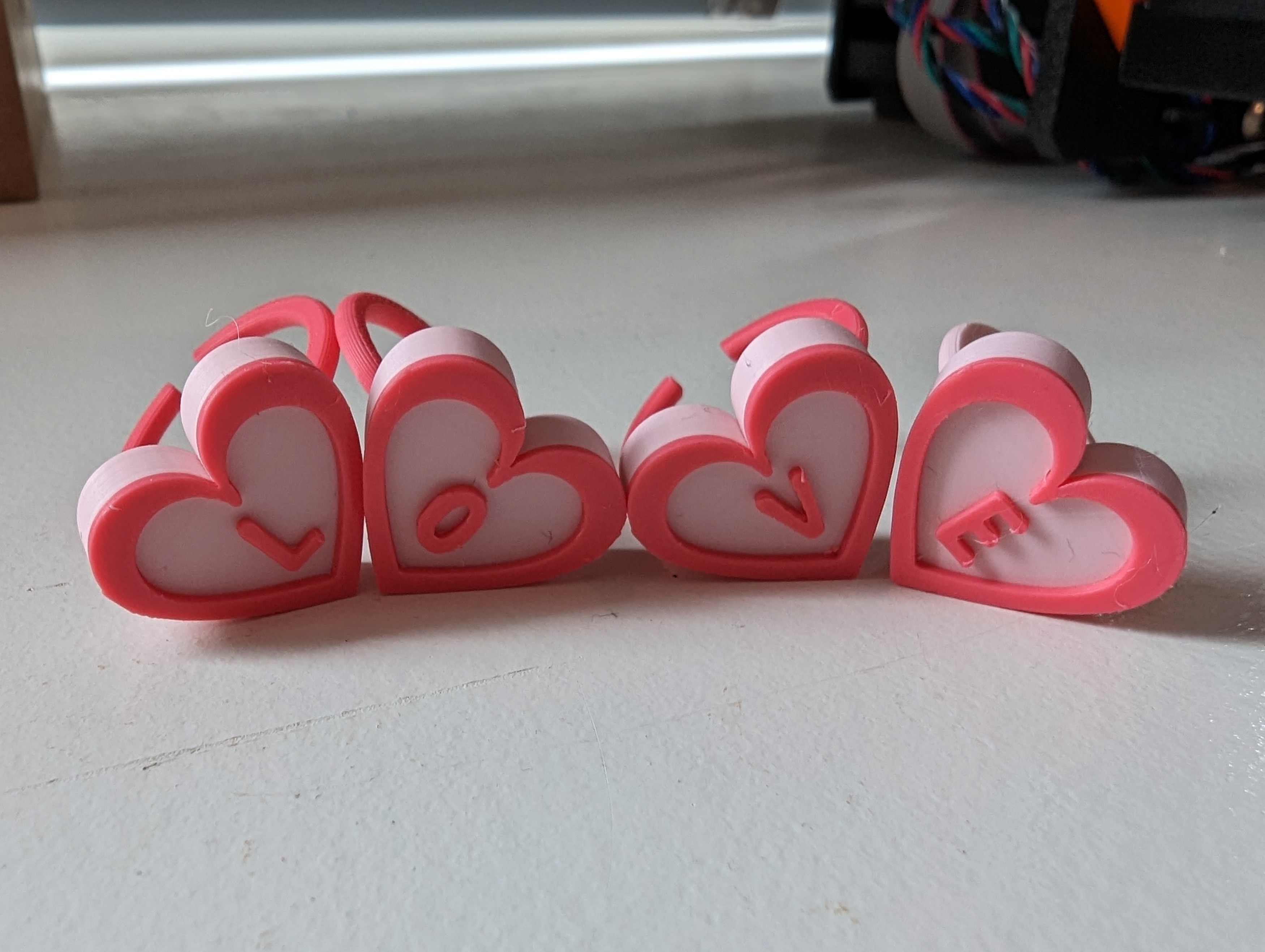 Alphabet Heart Rings - Quick Print! by Erika Heidi | Download free STL ...