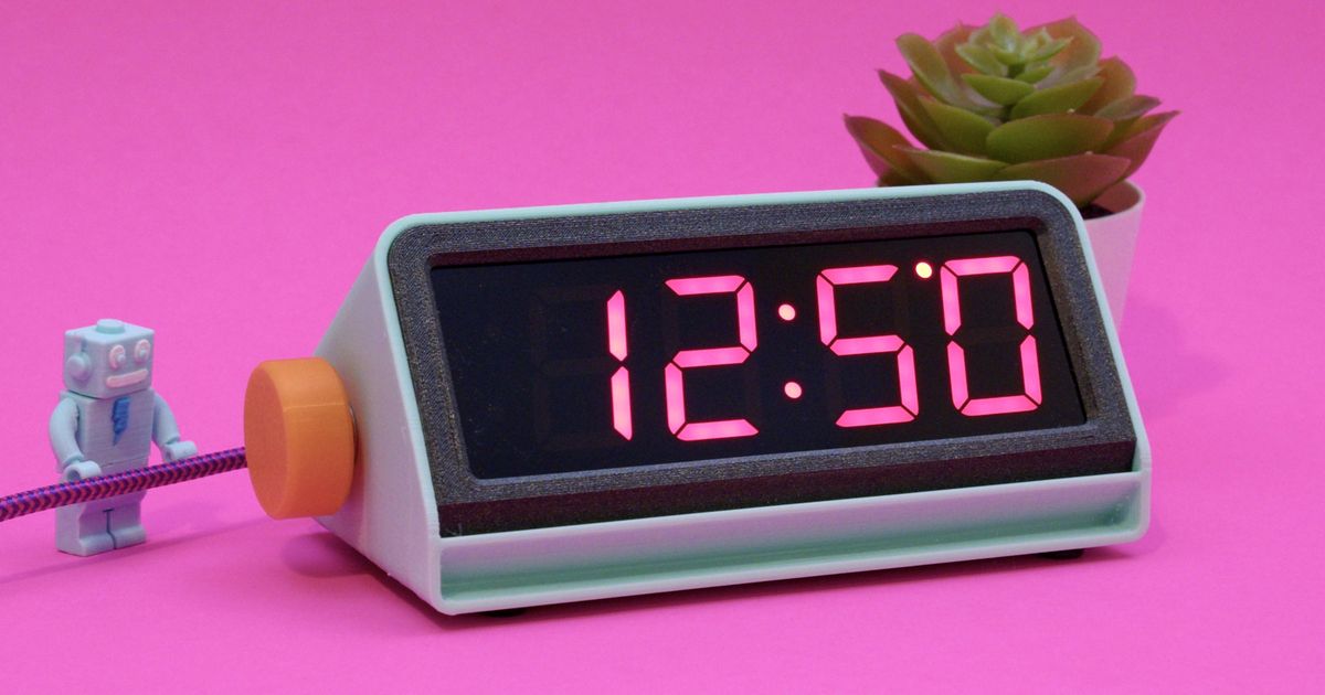 Digital Clock by Adafruit | Download free STL model | Printables.com