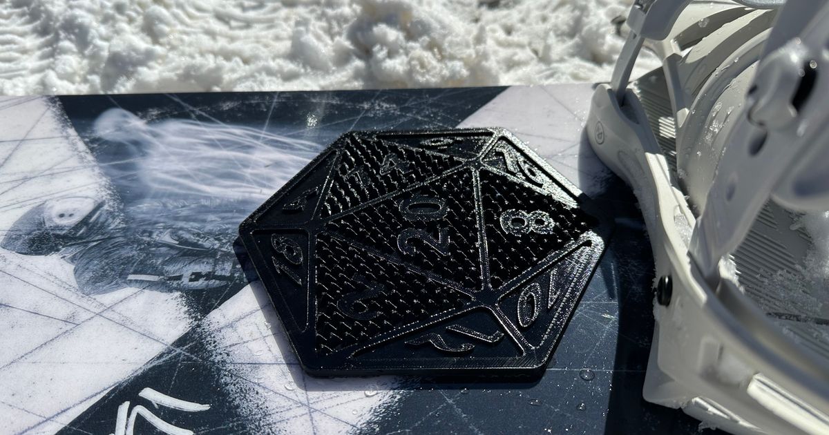 RPG/DnD D20 Snowboard Stomp Pad by printwithmeXYZ | Download free STL ...