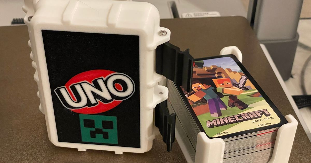 Uno Minecraft Edition Game Box par Greg Crider | Téléchargez gratuitement un modèle STL ...
