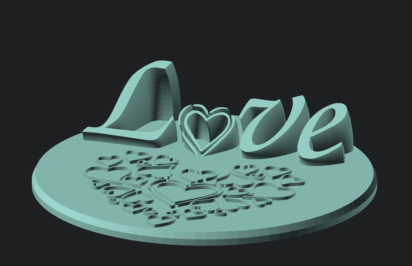 Love Text by Eugène R. | Download free STL model | Printables.com