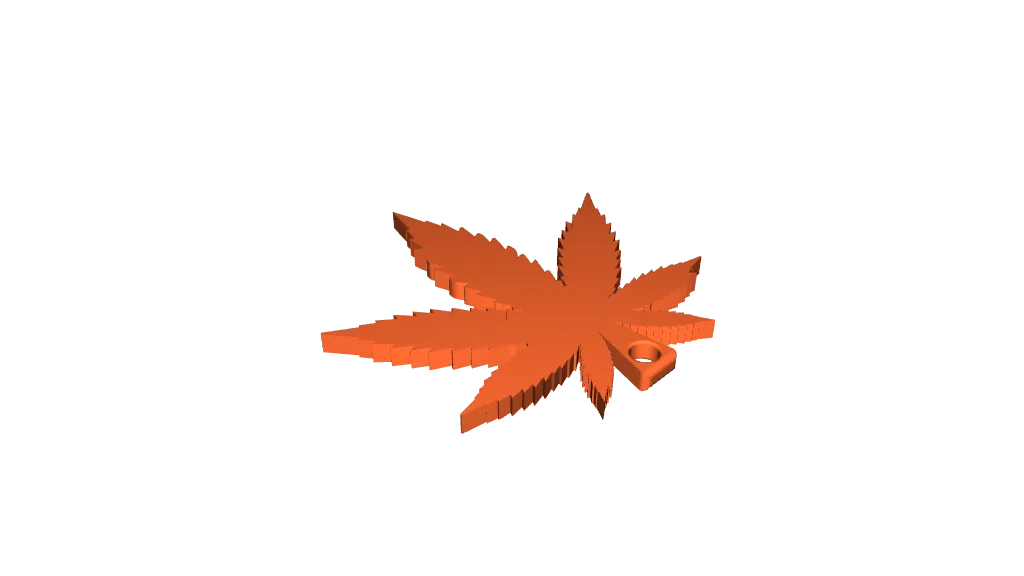 Weed leaf keychain by DROP_N_SMOKE | Download free STL model ...