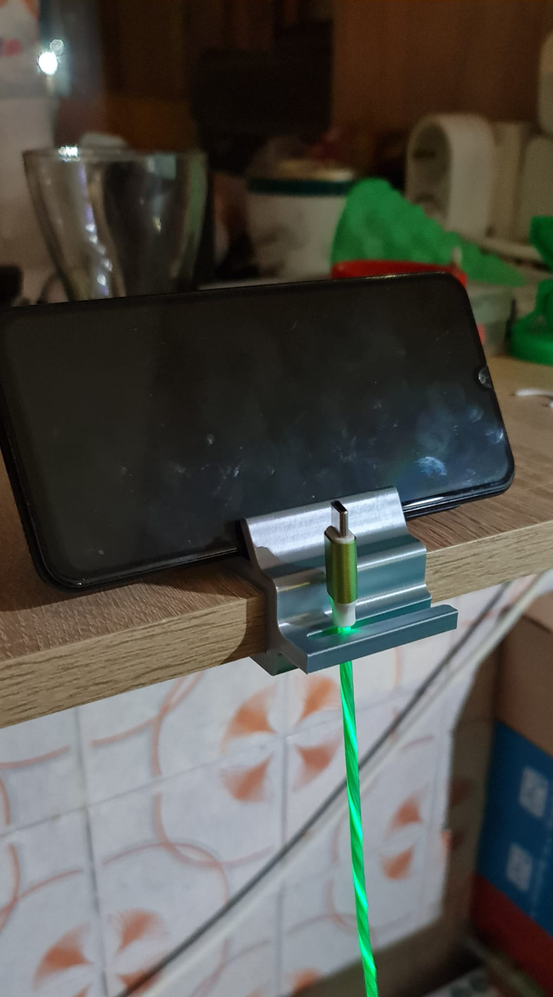 Cable holder and phone stand by arnsteff | Download free STL model ...