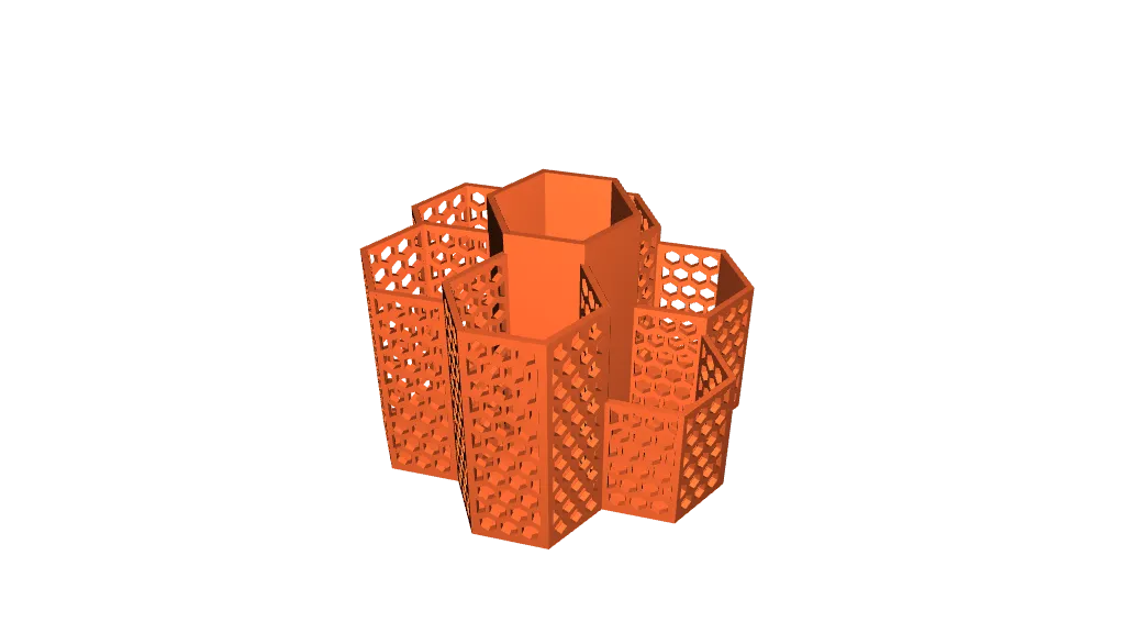 Honeycomb Desk Organizer by rampersandon | Download free STL model ...