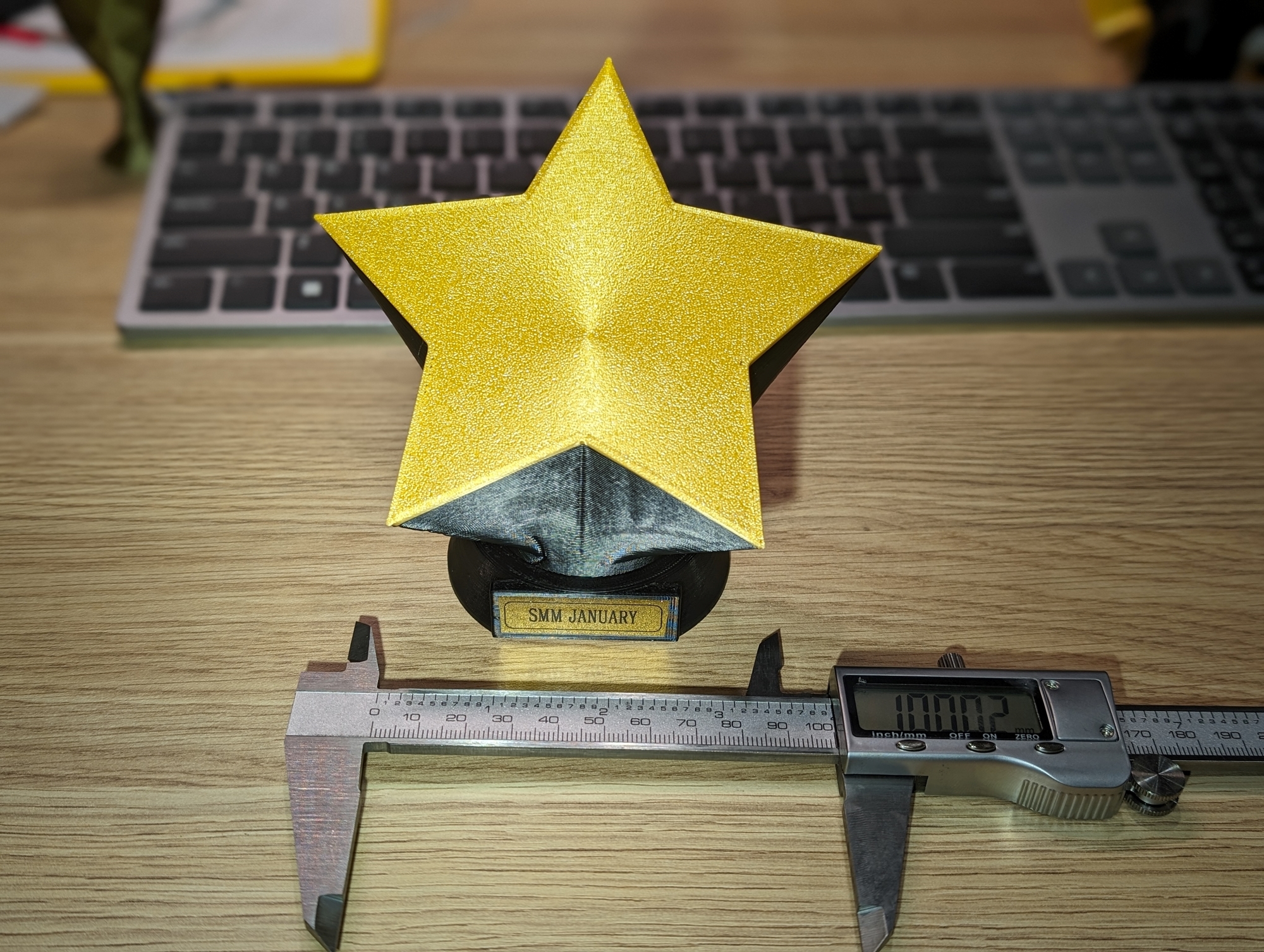 Star Trophy with base label by Phil K | Download free STL model ...