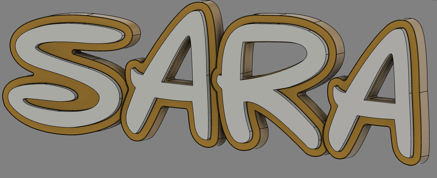 LED Name ( SARA ) by promo_3d | Download free STL model | Printables.com