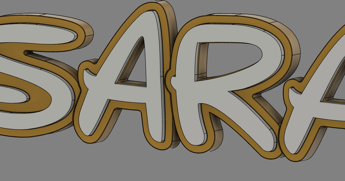 LED Name ( SARA ) by promo_3d | Download free STL model | Printables.com