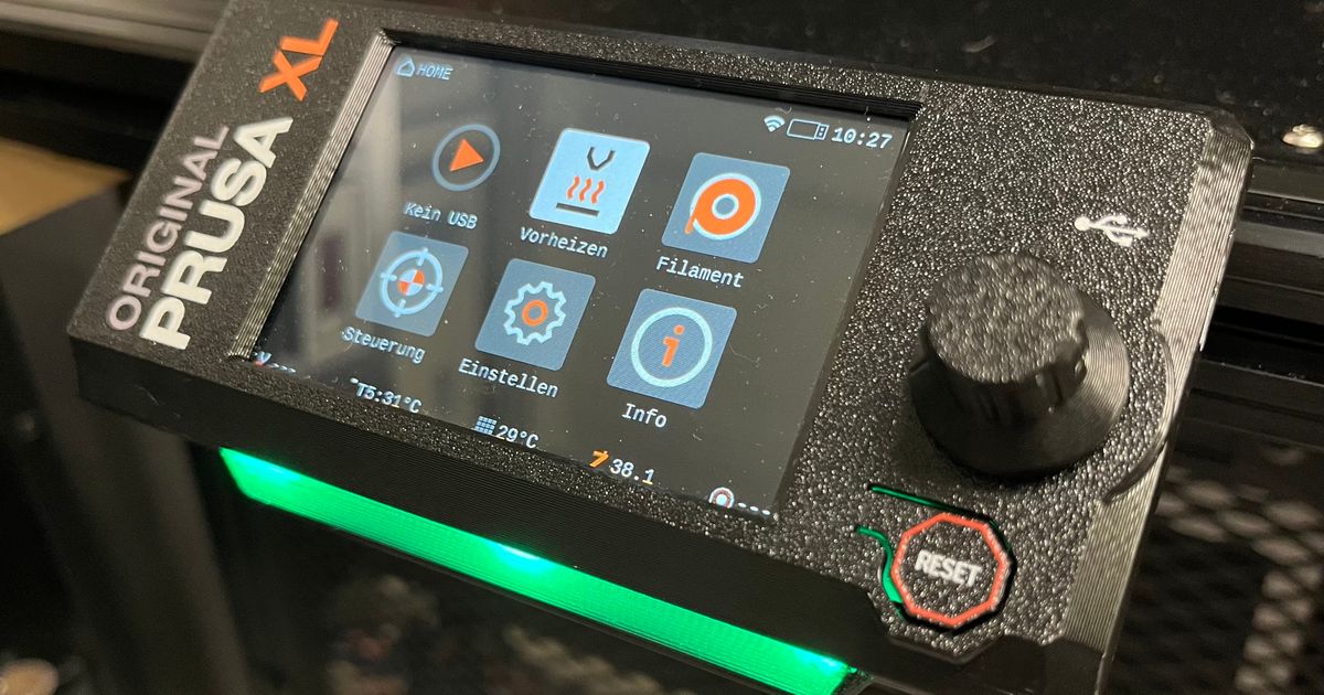 Original Prusa XL MK4 RGB Status LED Diffusor XLCD By Per form 3d