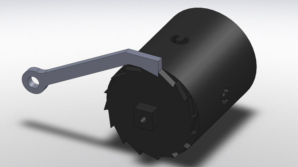 Rubber band ratchet engine. by Dna | Download free STL model ...