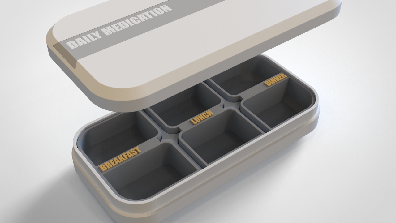 Daily Pills Container by Jorge | Download free STL model | Printables.com