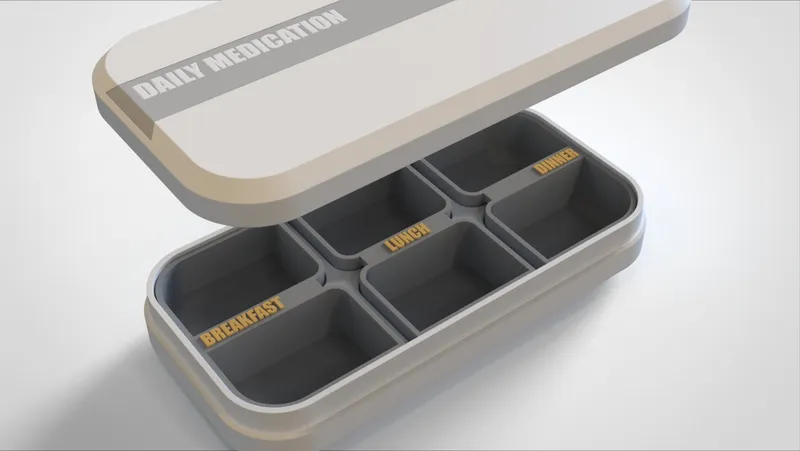 Daily Pills Container by Jorge | Download free STL model | Printables.com