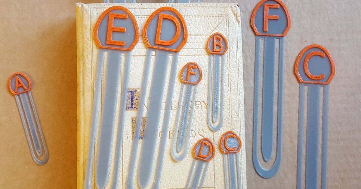 Bookmarks Alpha by Les Kaye | Download free STL model | Printables.com