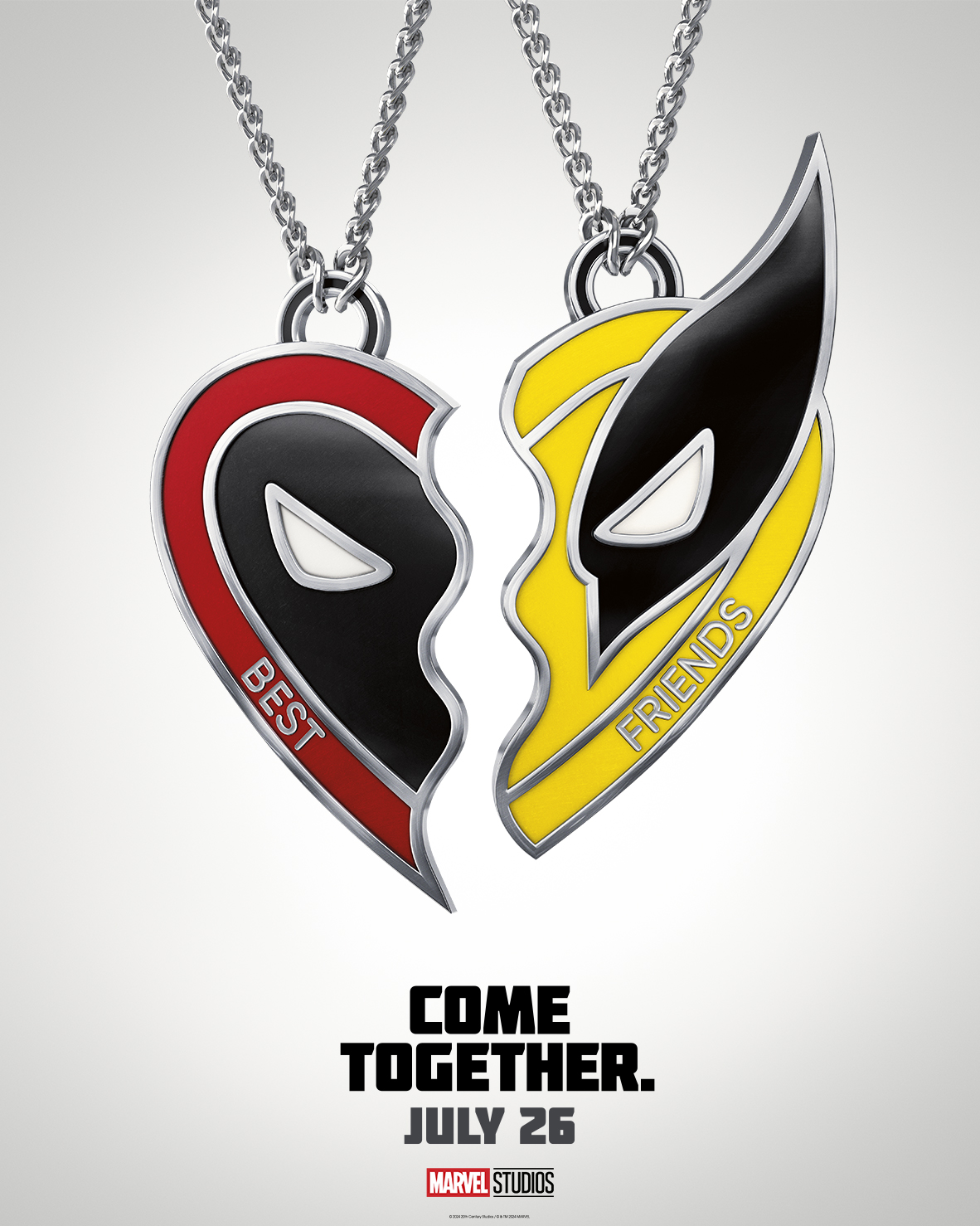 Deadpool Wolverine Broken Heart Pendant Keychain by nerdyviews ...