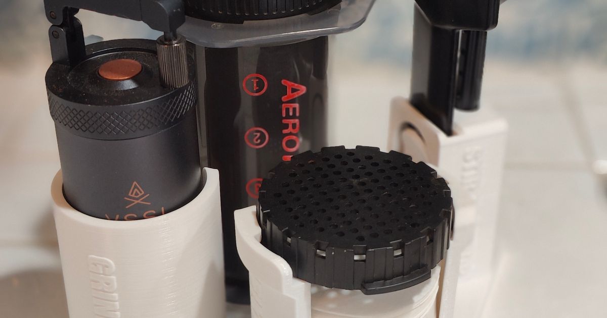 AeroPress Coffee Station with VSSL Grinder Storage for RV, Van, Boat or ...