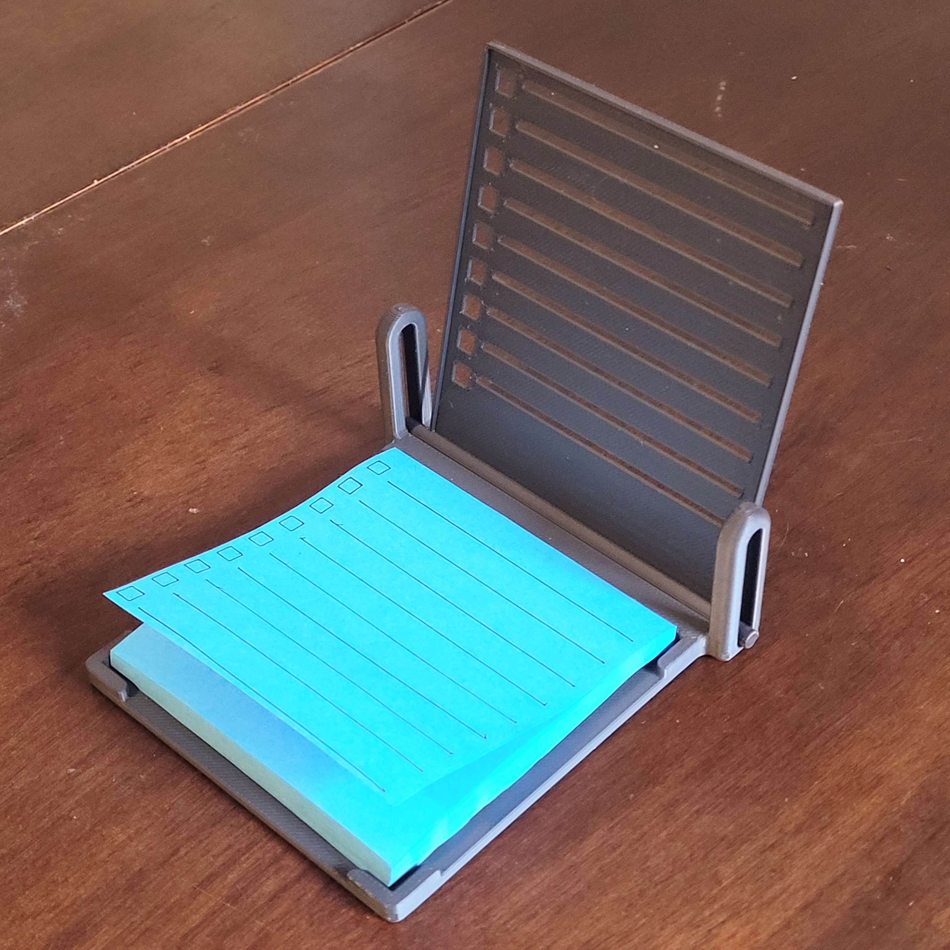 Sticky/post-it note holder with stencil. Parametric. von Kyle Martin ...