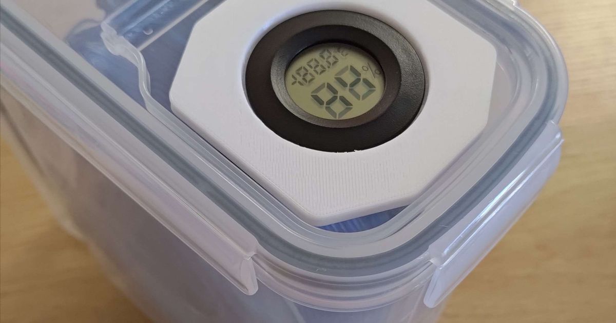 Mini Round Hygrometer Mount for Food Container by Woogies | Download ...