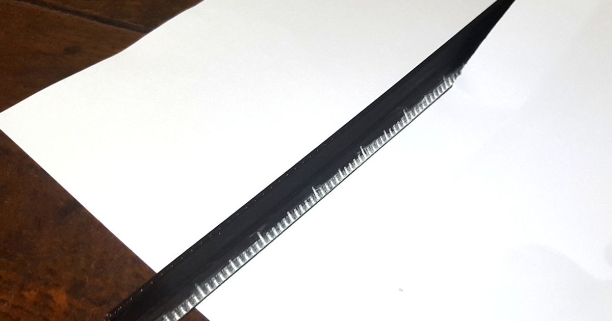 Straight-edge Ruler for tearing paper by Les Kaye | Download free STL ...