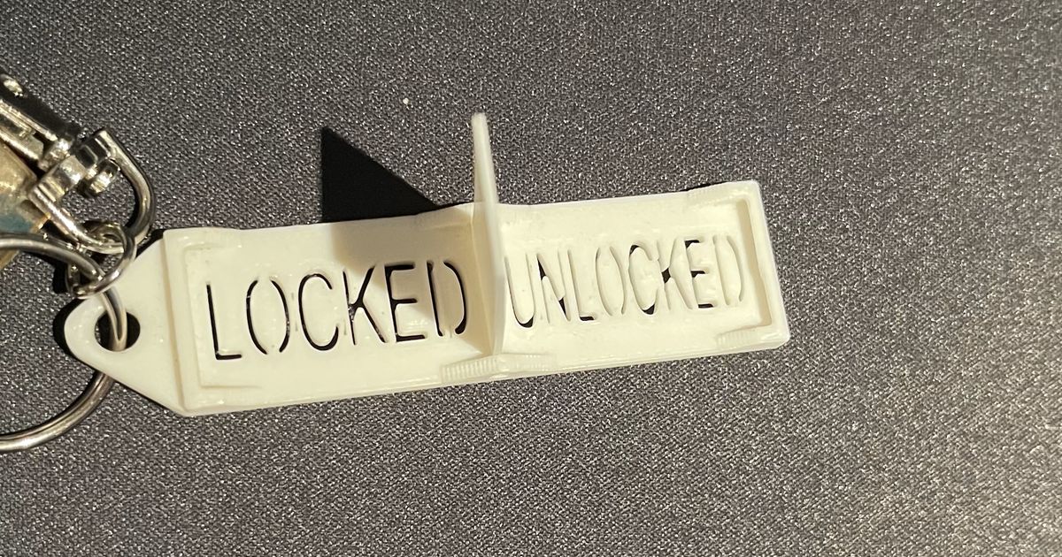 Keyring Locked Reminder by Dave4 | Download free STL model | Printables.com
