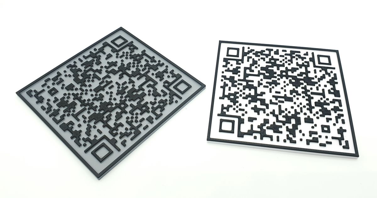 rick roll QR code dual color Remix by CeeBee | Download free STL model ...