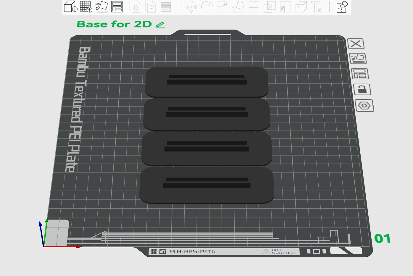 Base for 2D by V3Dprint | Download free STL model | Printables.com