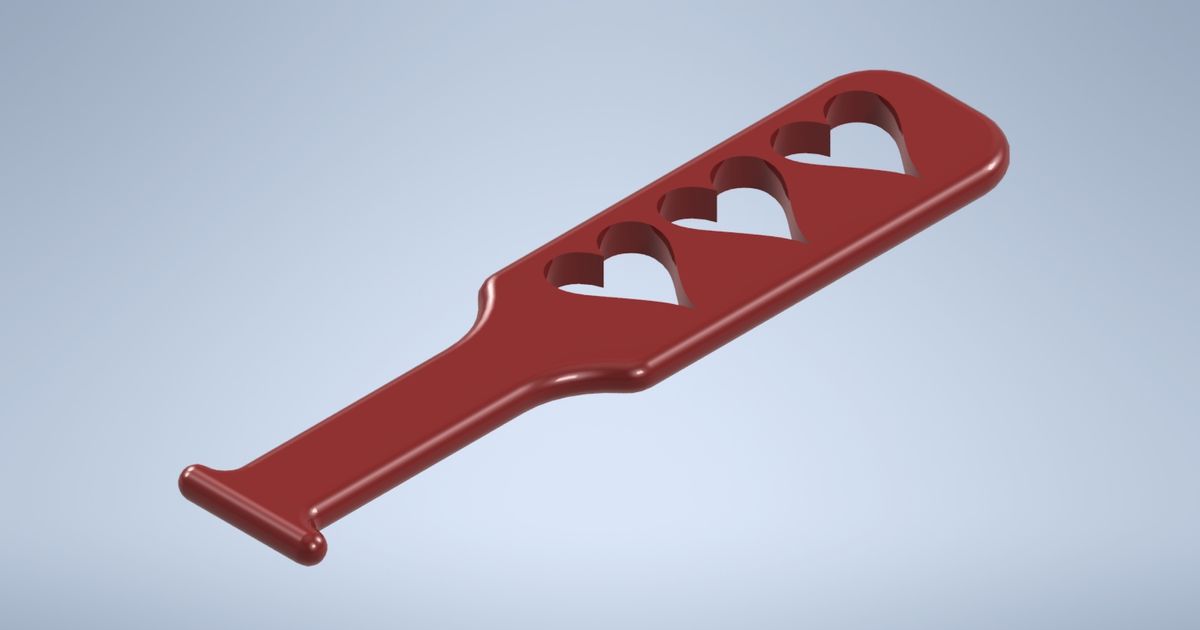 Heart paddle for some Valentine funsies by Man with a 3D Printer ...