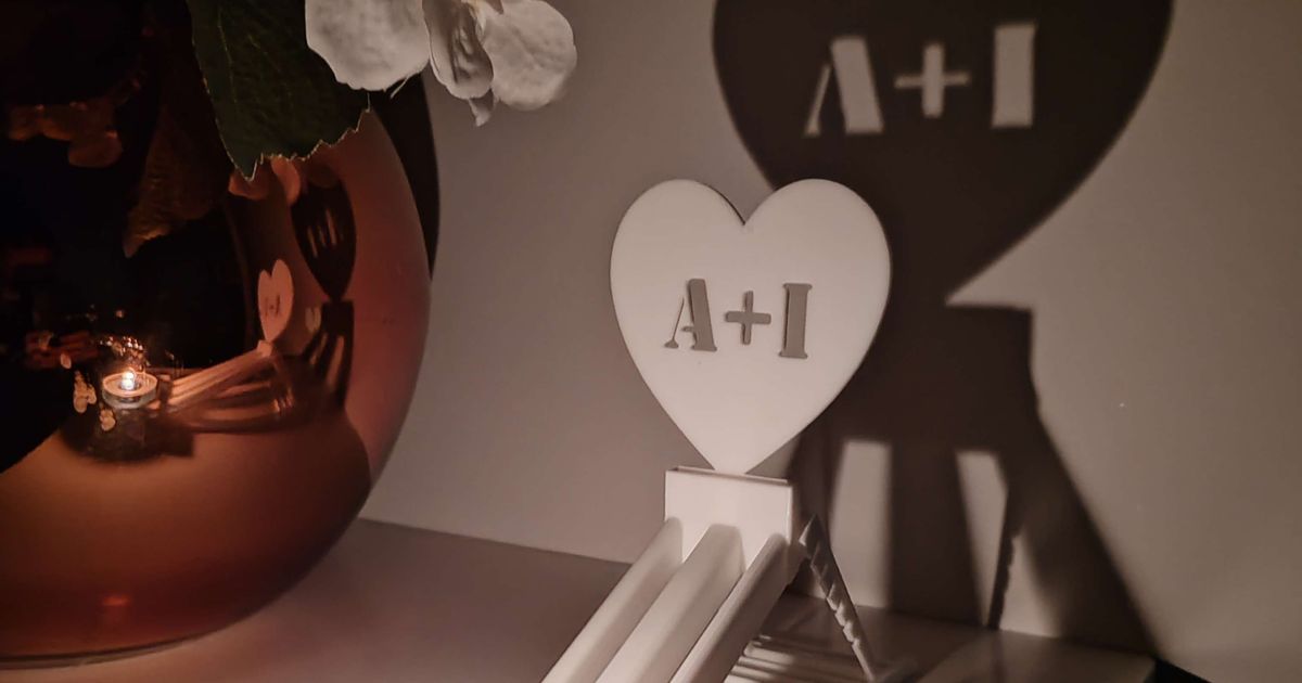 Personalisable Heart for tea light projection by halfons47 | Download ...
