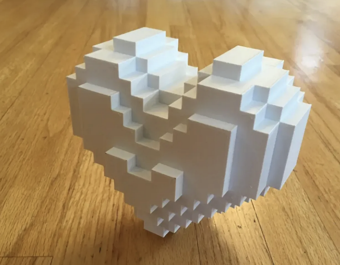 Blocky Heart V2 by gfellows | Download free STL model | Printables.com