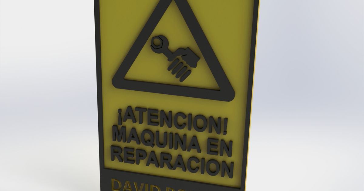 Repair Signage by SolidWorks Maker | Download free STL model ...
