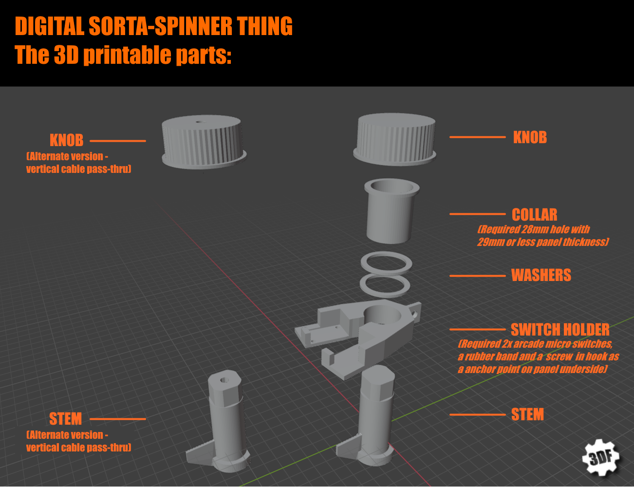 Digital Sorta - Arcade Spinner thing - STL Version by 3DFreeman ...