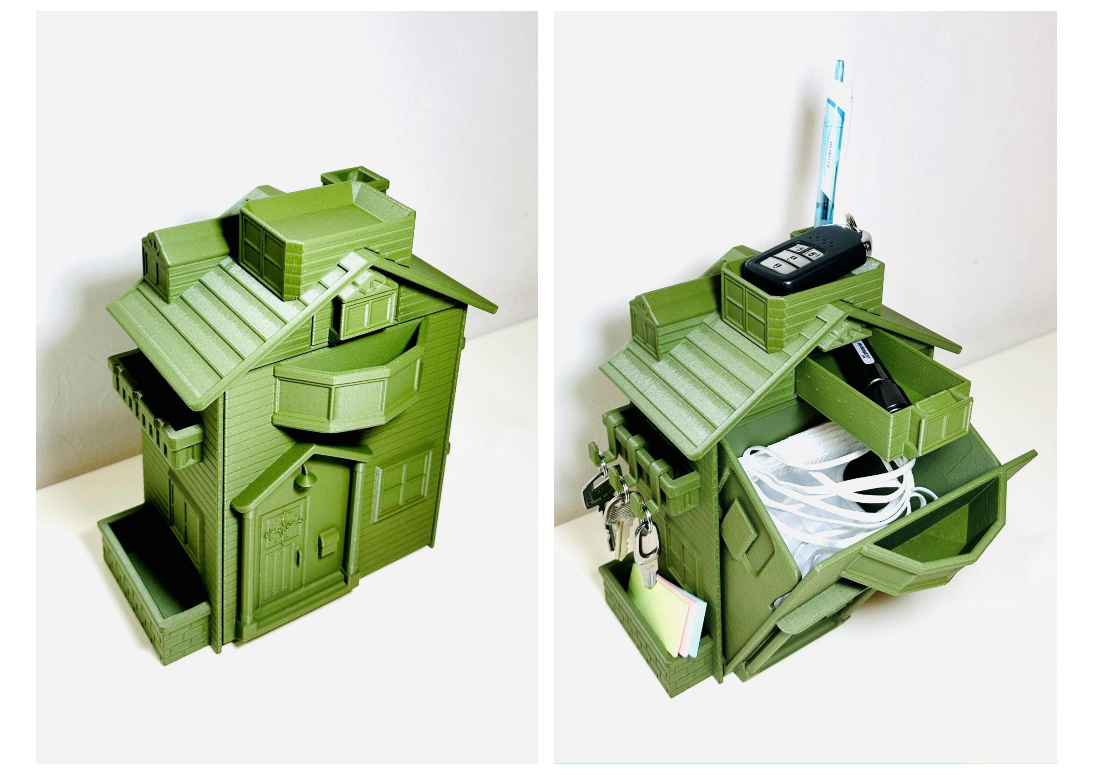 House-Shaped Trash Can by Zicchan | Download free STL model ...