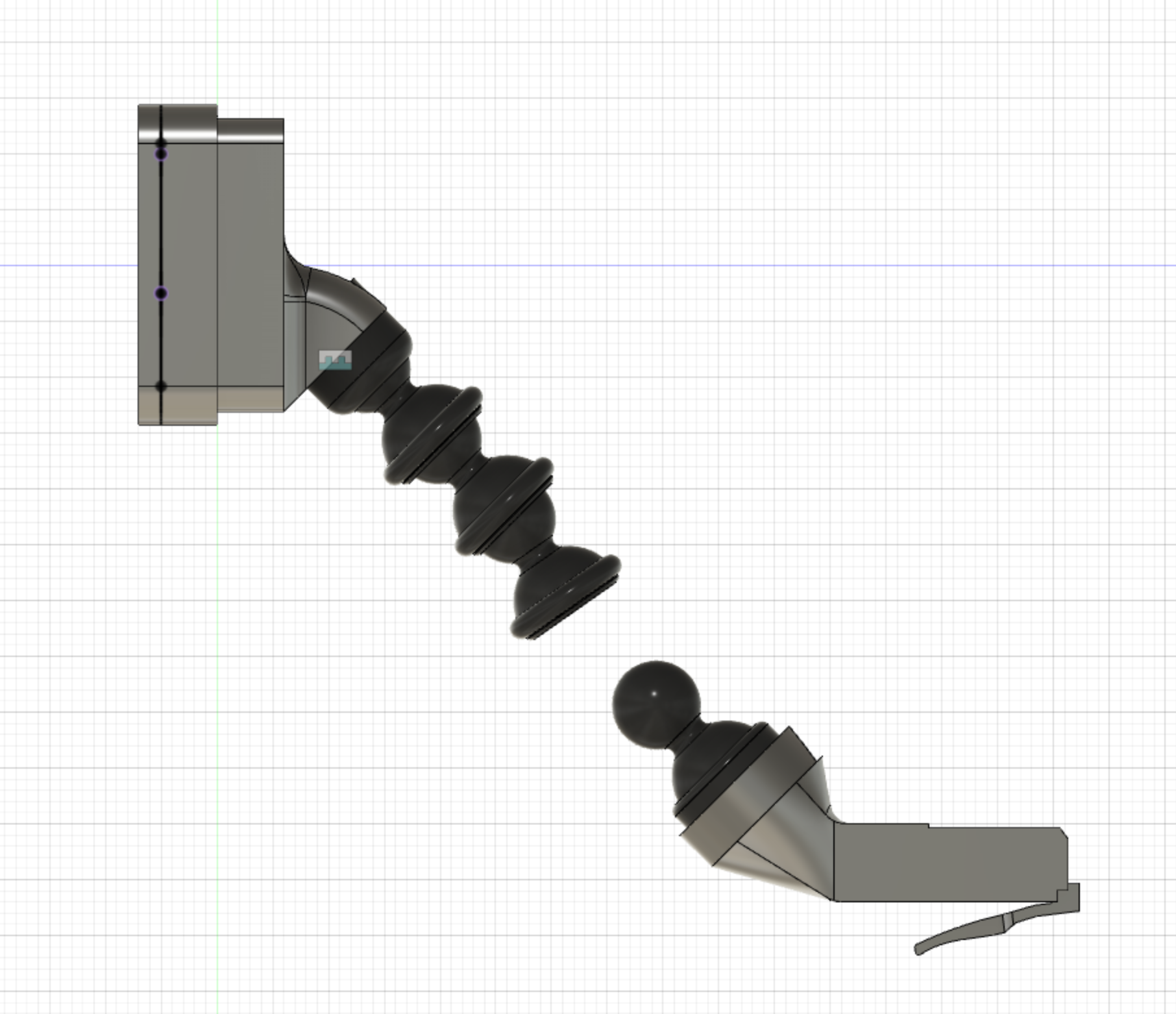 Articulated Rpi Camera v2 Holder with Snapfit Spherical Joints by ...