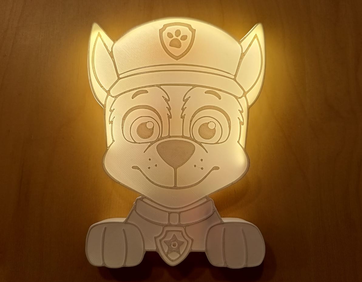 Lampička Tlapková patrola / Lamp Paw Patrol - Chase's face by ...