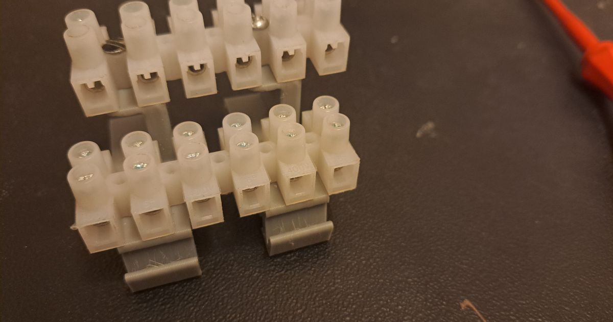 Stacked Terminal block DIN rails by haden | Download free STL model ...