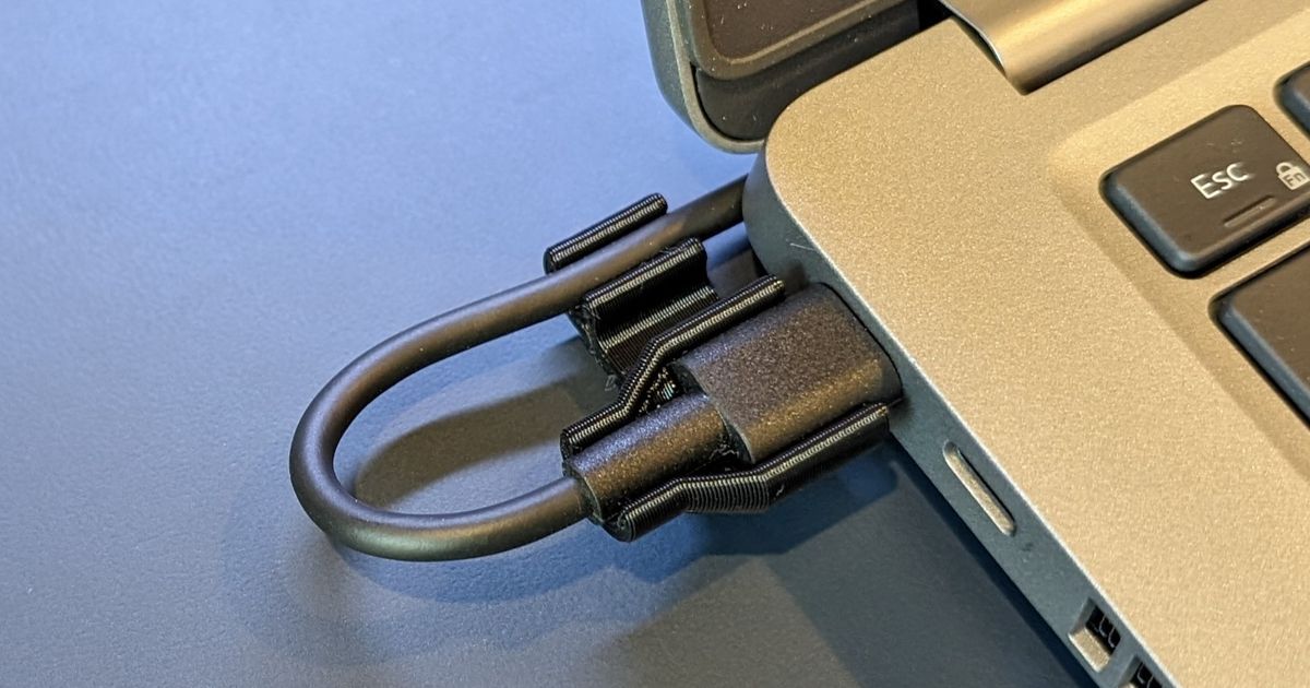 Laptop Cord Guide by LGworkshop | Download free STL model | Printables.com