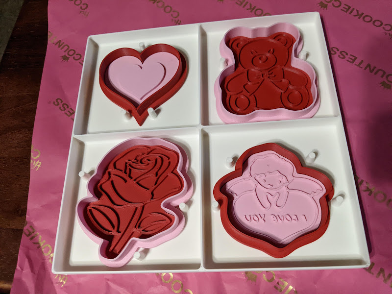 Box with trays for 8 Valentine's Cookie Cutters by Gary Fixler ...