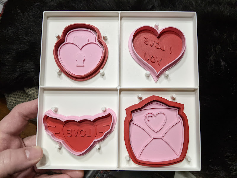 Box with trays for 8 Valentine's Cookie Cutters by Gary Fixler ...