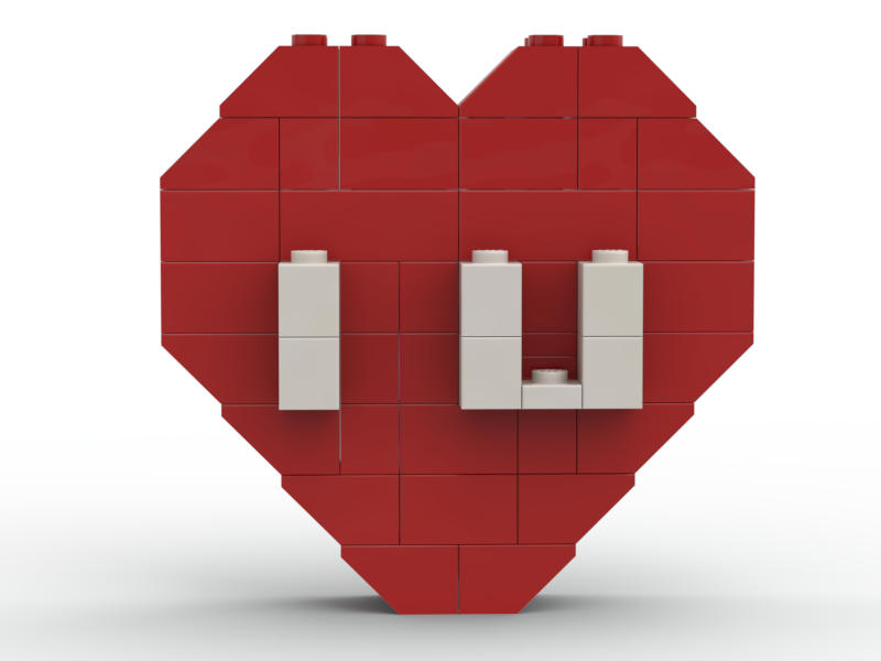 Lego Heart I Love U by Basilomo | Download free STL model | Printables.com
