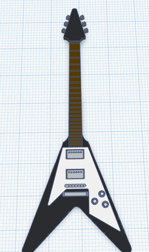 Gibson Flying-V guitar by Dumi2 Martínez | Download free STL model ...