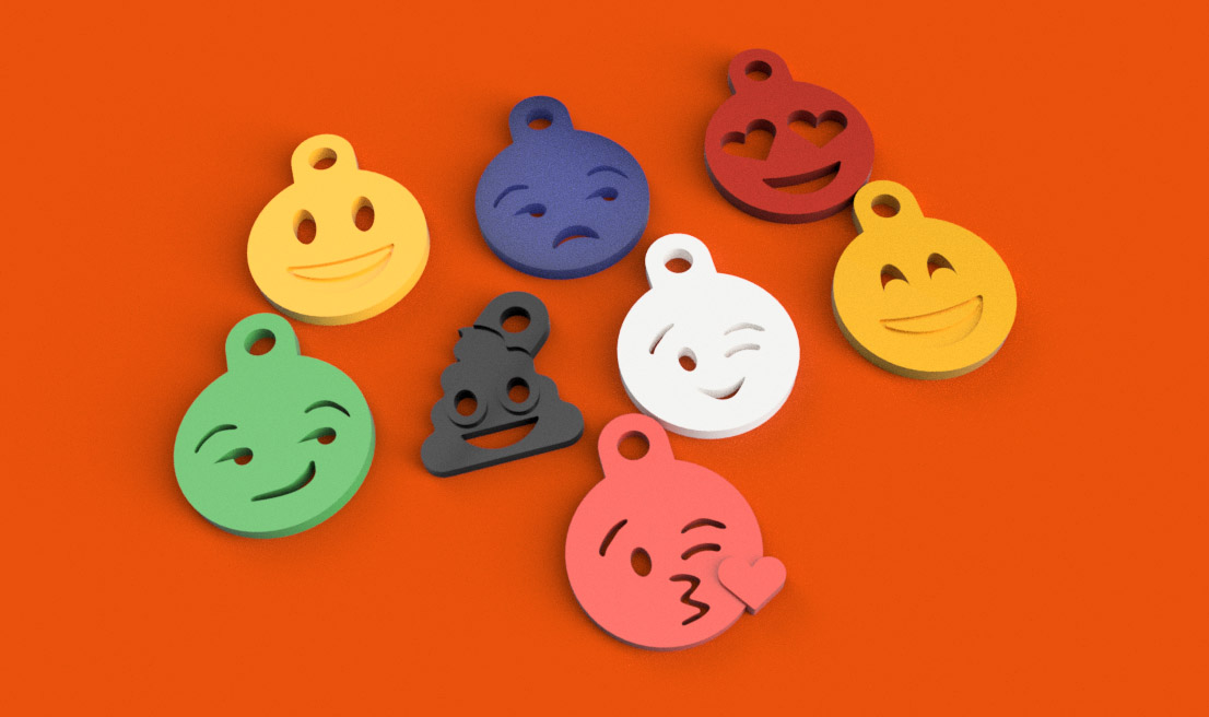 Emoji keychains by kenzo88 | Download free STL model | Printables.com