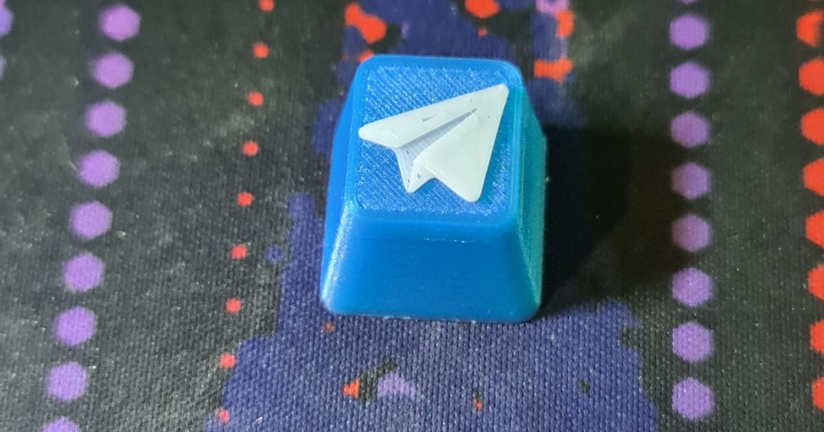 Telegram Keycap by 3DLada | Download free STL model | Printables.com