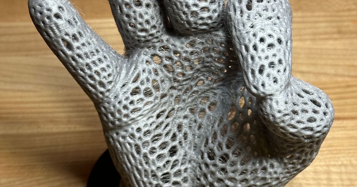 Bionic OK Hand - remix with a base by 3DBob | Download free STL model ...