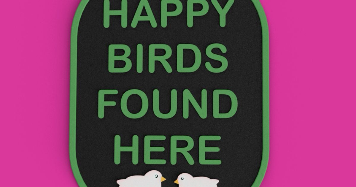 Happy Birds Sign. Bird Feeder Sign. Chicken Coop Sign. by Snail ...