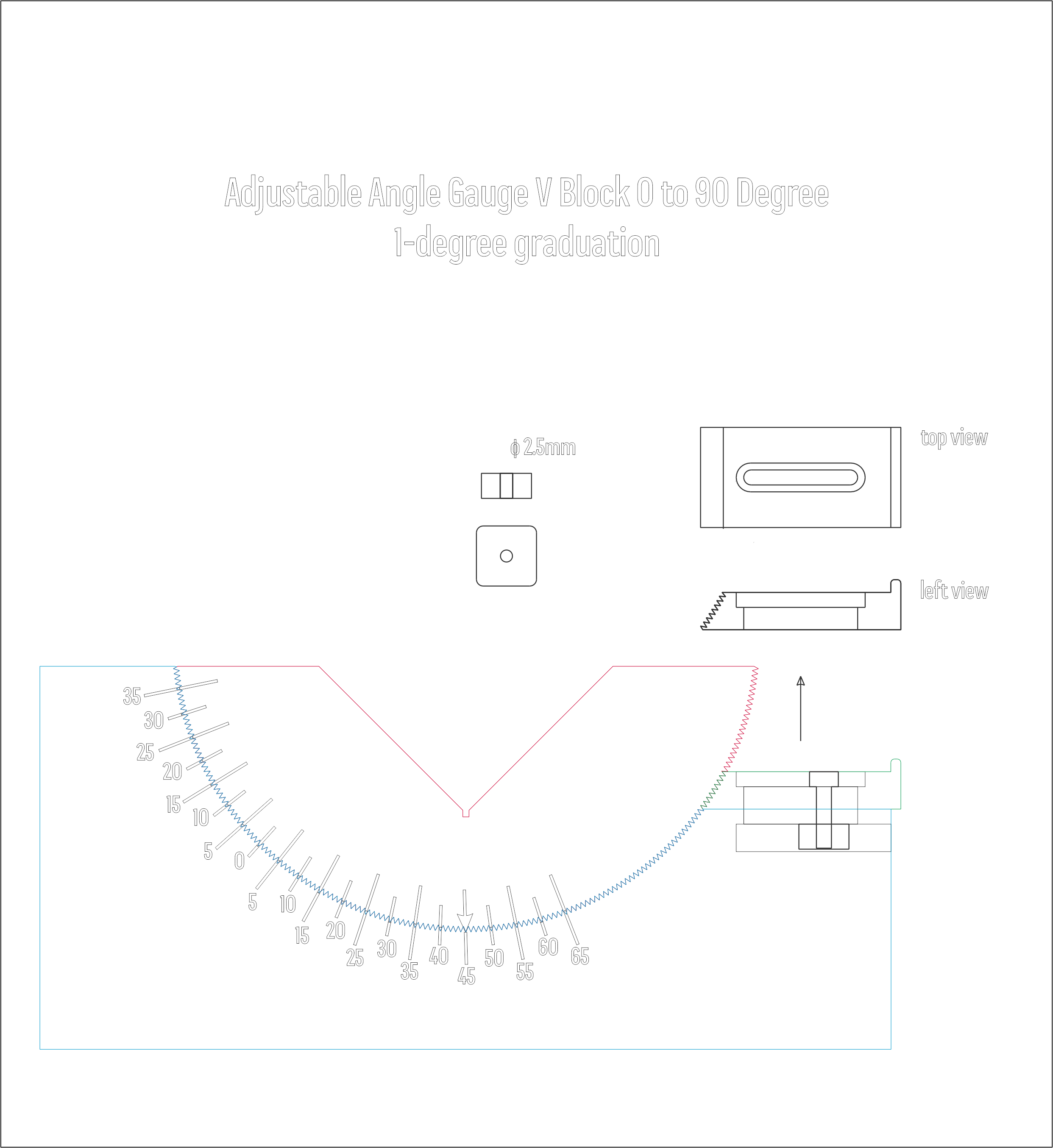 Adjustable Angle Gauge V Block 0 to 90 Degree by TMP NFT | Download ...