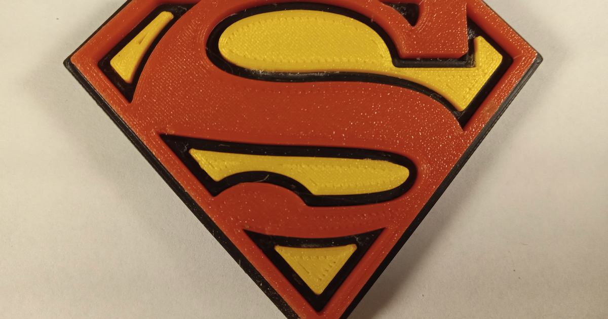 Superman Logo Refrigerator Magnet by DROO | Download free STL model ...