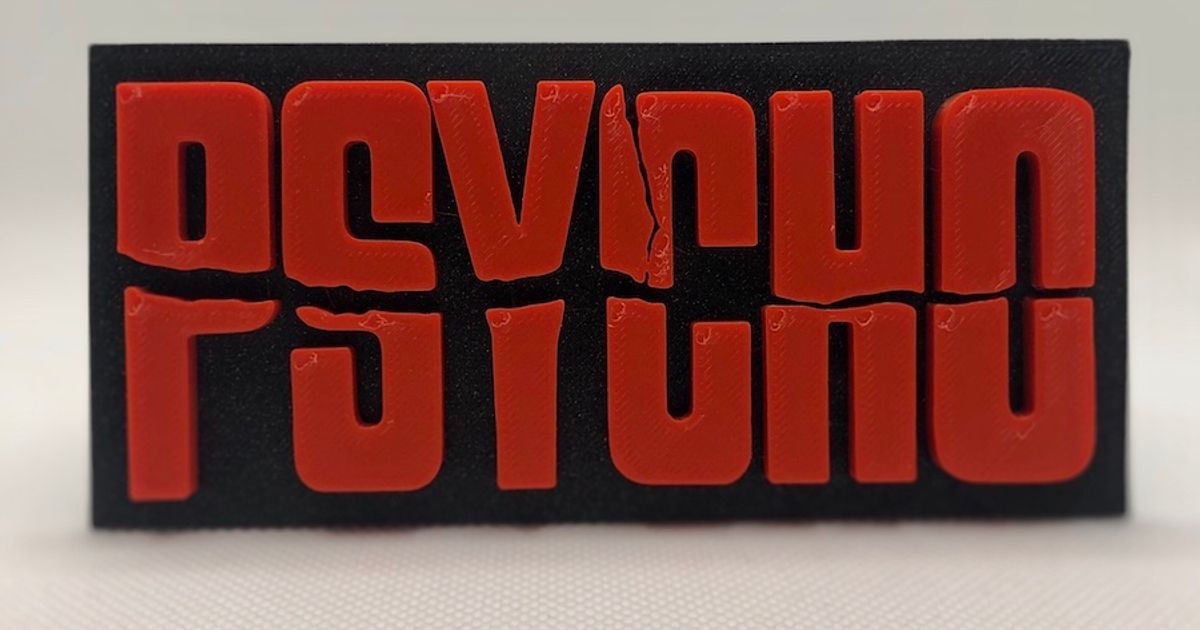 PSYCHO movie logo wall plaque art by wafflecart | Download free STL ...