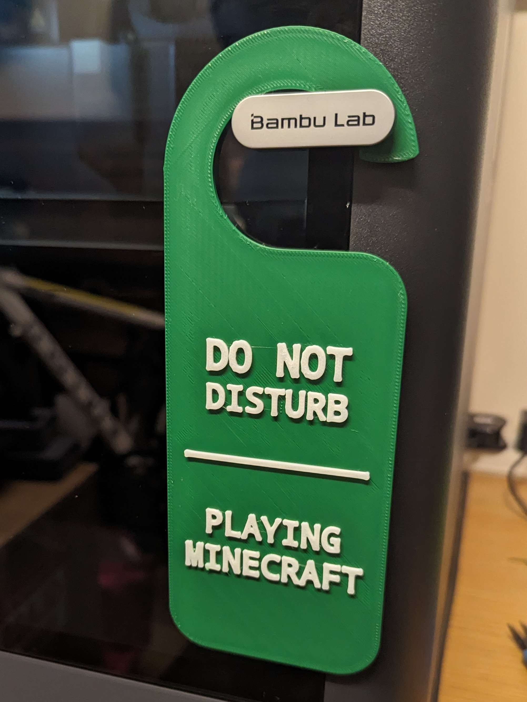 Door Hanger - Playing Minecraft by Speakoid | Download free STL model ...