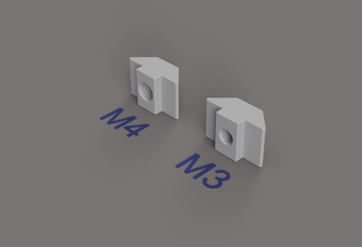 2020 T-Slot Nut - M3 / M4 / Double Thread Alu_Profile - Inserto per ...