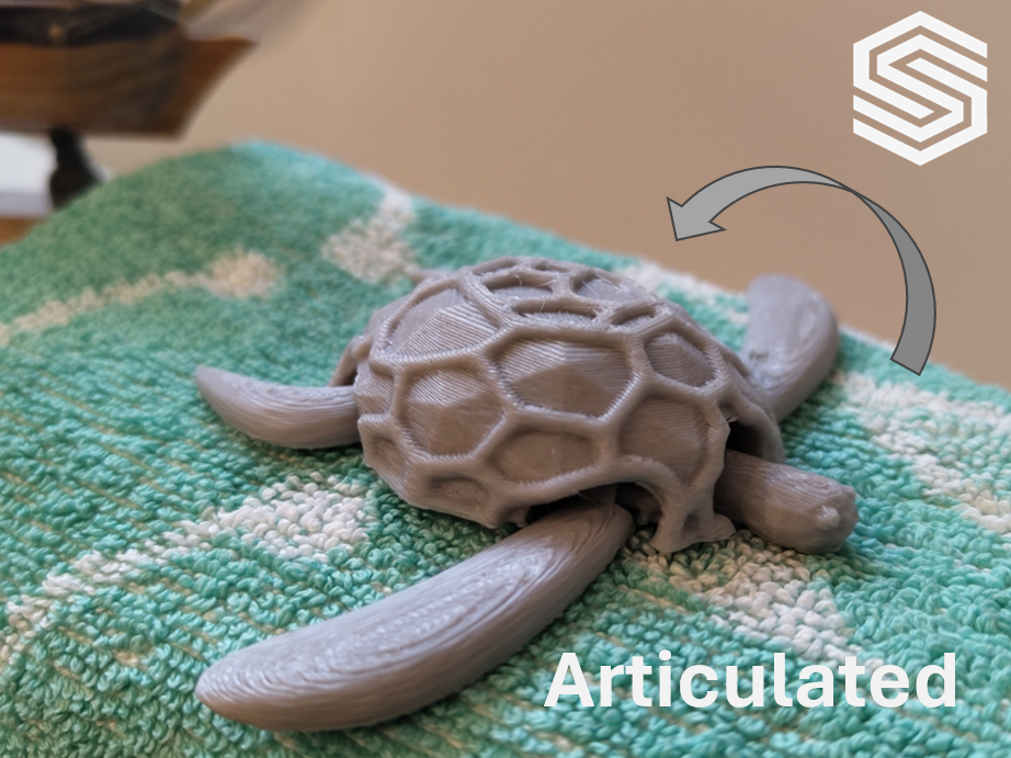 Articulated Turtle Toy (Multi or single color) by UniversalMaker ...