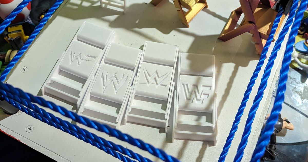 Print in Place Chair: WWE / WWF Logos by Miketru | Download free STL ...